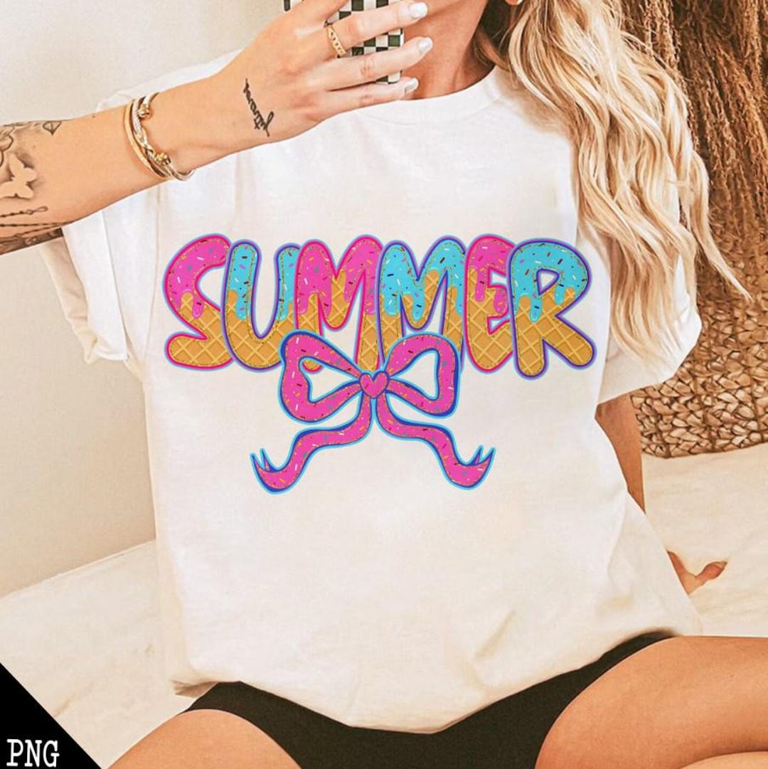Summer Vibes PNG, Ice Cream Drip Summer PNG, Summer Drip Png, Beach Png ...