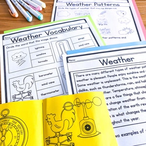 Weather Worksheets and Passages - Weather and Climate Activities, Tools ...
