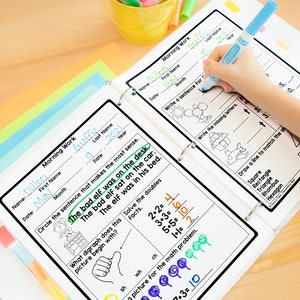 1st Quarter First Grade Morning Work Set 1, Morning Work 1st Grade ...