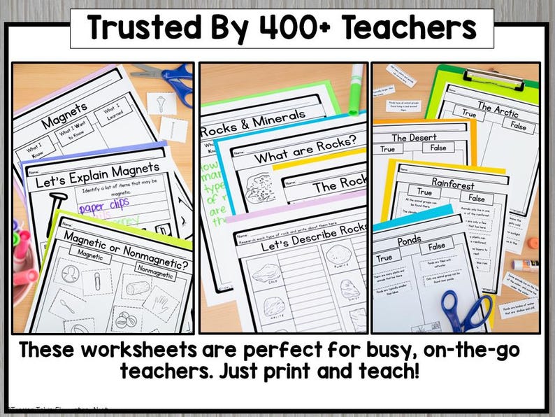 Science Worksheets Bundle: Reading Comprehension and Worksheets, Grades ...