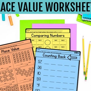 Place Value Worksheets Tens & Ones Comparing Numbers Greater Than Less ...