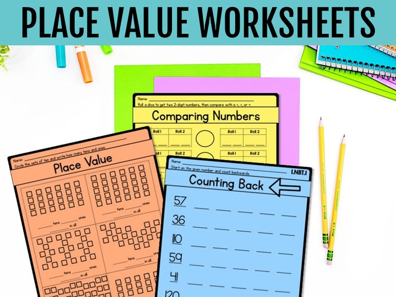 Place Value Worksheets Tens & Ones Comparing Numbers Greater Than Less ...