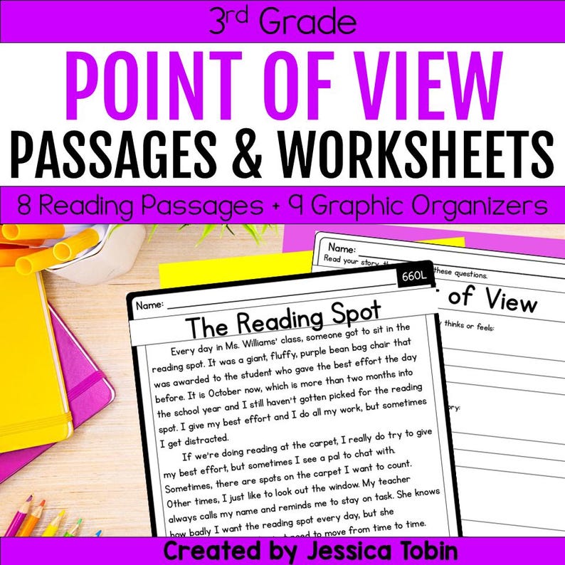 3rd Grade Reading Comprehension Worksheets: Point of View Passages ...