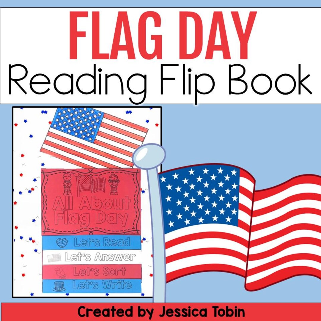Flag Day Reading and Writing Flip Book With American Flag Craft Book ...