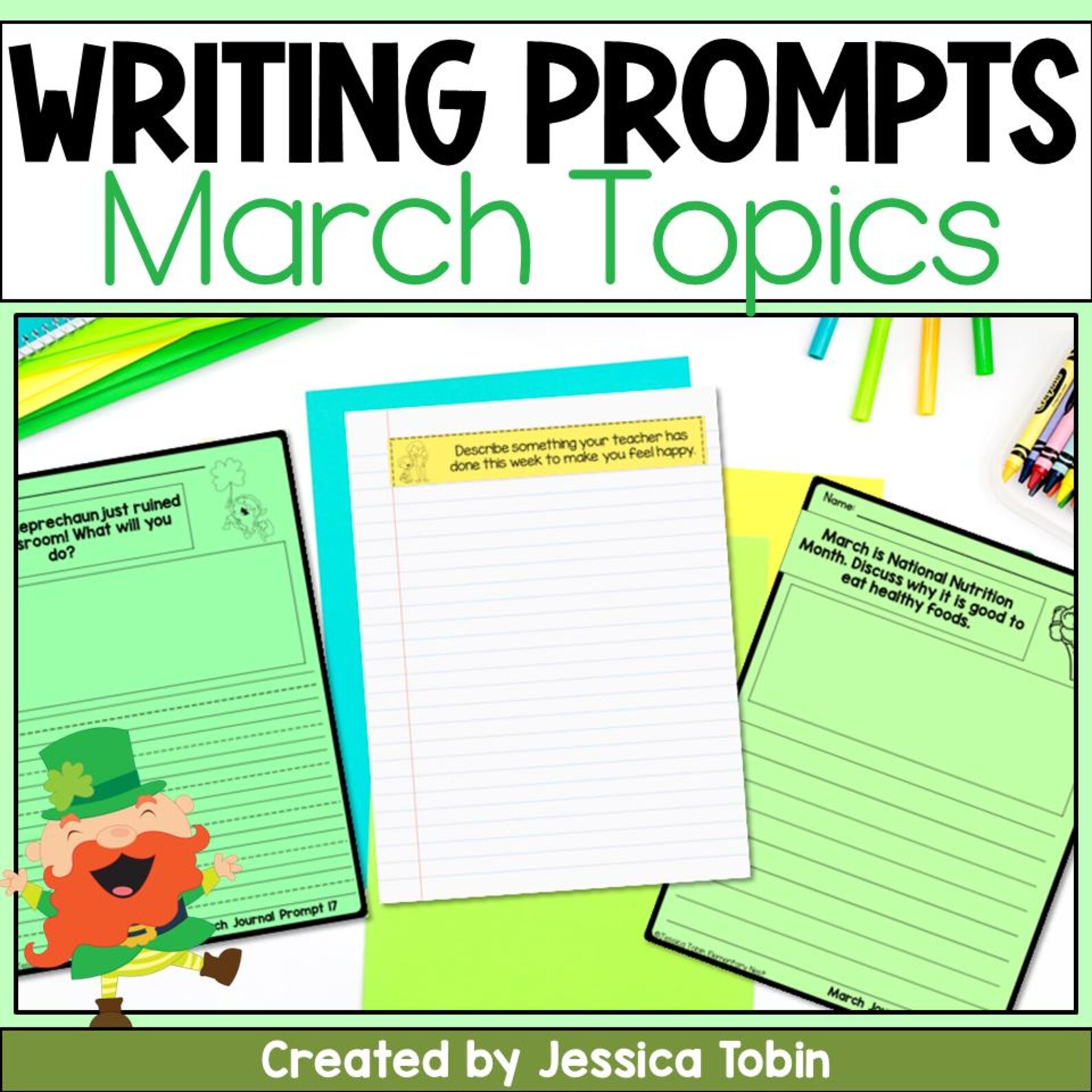 March Writing Prompts - Journal, Digital, or Paper - Spring Writing ...
