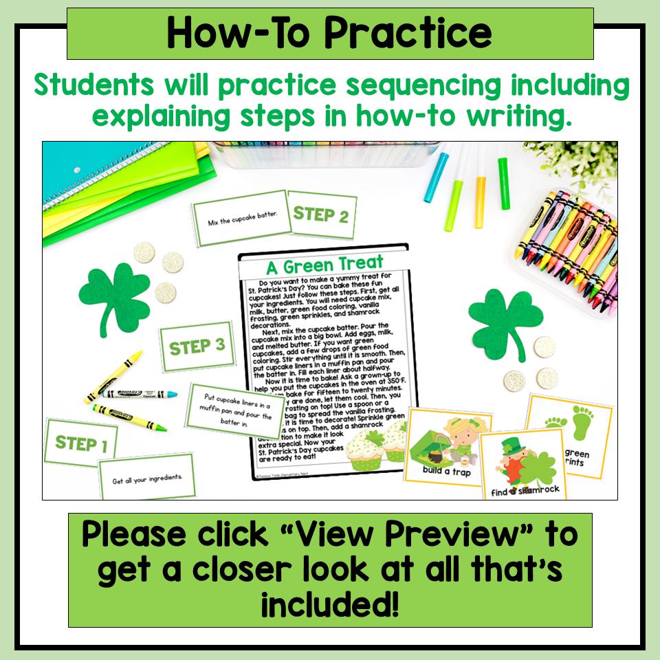 St. Patrick's Day Craftivity Writing 1st 2nd Grade, How to Catch a ...