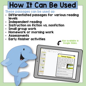 Summer Reading Comprehension, Summer Reading Passages Packet Activities ...