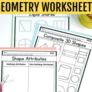 Shapes Worksheets, 3D Shapes Worksheets, 2D & 3D Shapes, 1st Grade Math ...