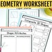 1st Grade Geometry Worksheets: 2D & 3D Shapes (PDF) - Etsy