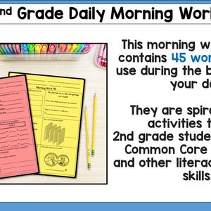 3rd Quarter 2nd Grade Morning Work - Math, Grammar, ELA Spiral Review ...