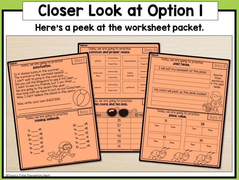 First Grade Summer Packet - Summer Review Packet - End of Year Fun ...