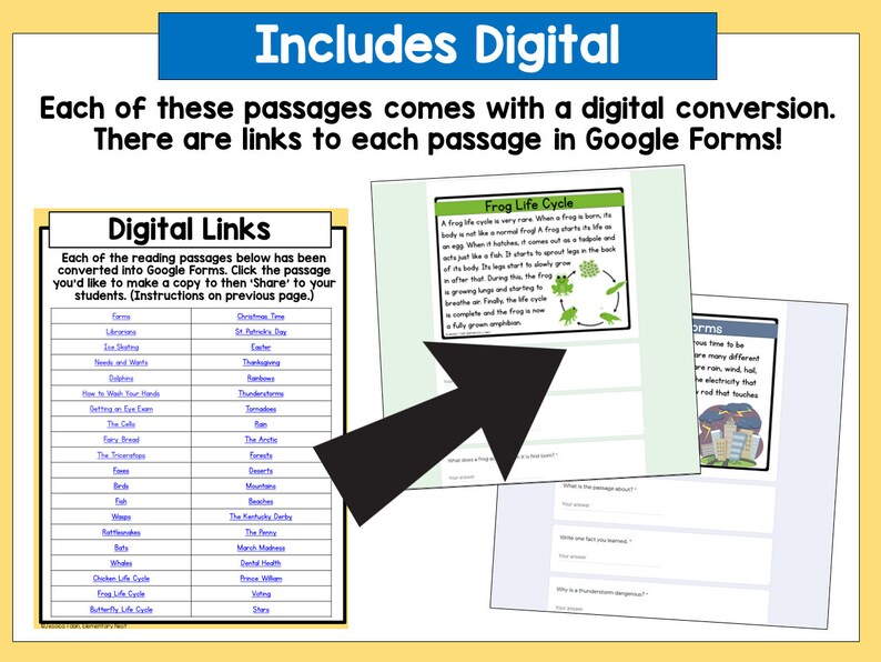 Nonfiction Reading Comprehension Passages: 1st-2nd Grade (PDF Download ...