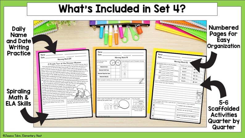 4th Quarter Morning Work 3rd Grade - Math, Phonics, ELA Review ...