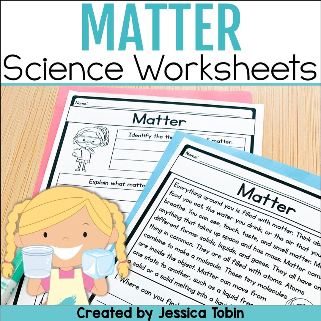Matter, States of Matter Worksheets, Reading Passages - Properties of ...