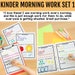 1st Quarter Kindergarten Morning Work Packet, Kinder Morning Work Set 1 ...