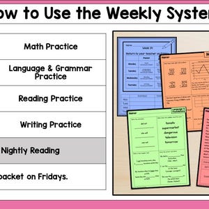 4th Quarter 2nd Grade Homework With Folder Cover, ELA and Math Review ...