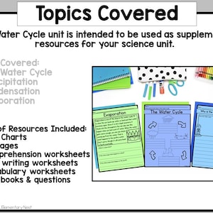 Water Cycle Worksheets, Reading Passages, 2nd & 3rd Grade Water Cycle ...