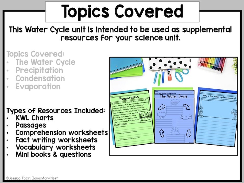 Water Cycle Worksheets, Reading Passages, 2nd & 3rd Grade Water Cycle ...