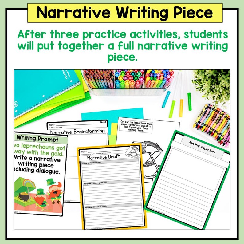 St. Patrick's Day Writing, Narrative Writing Graphic Organizer 3rd 4th ...