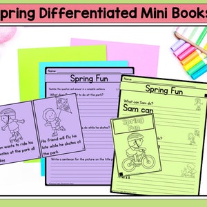 Spring Reading Activities - Spring Mini Book Readers Fiction ...