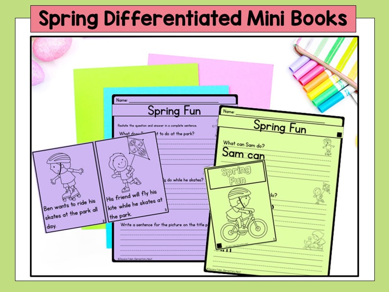 Spring Reading Activities - Spring Mini Book Readers Fiction ...