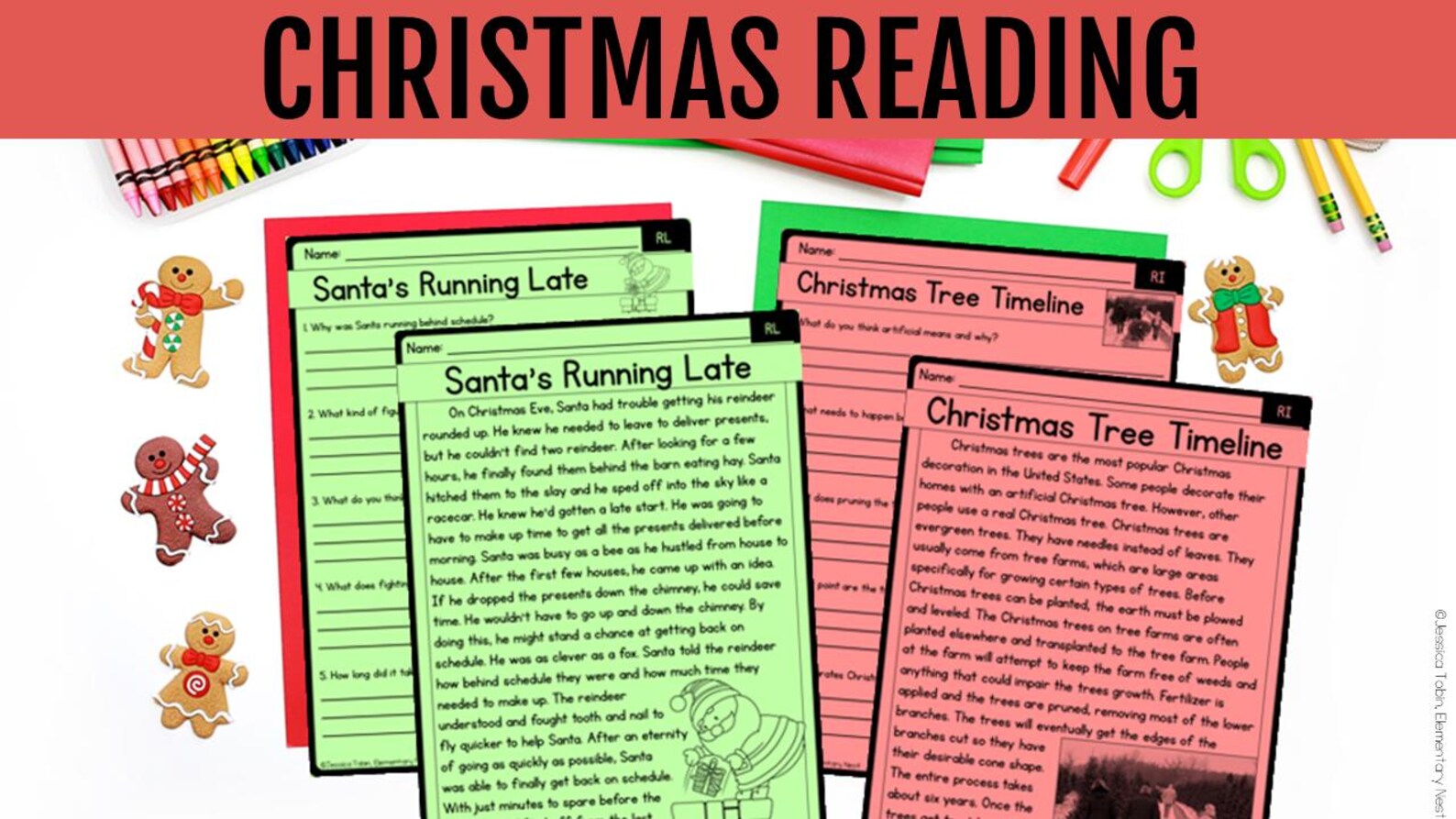 December Reading Comprehension, 4th 3rd Grade Christmas Reading ...