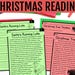 December Reading Comprehension, 4th 3rd Grade Christmas Reading ...