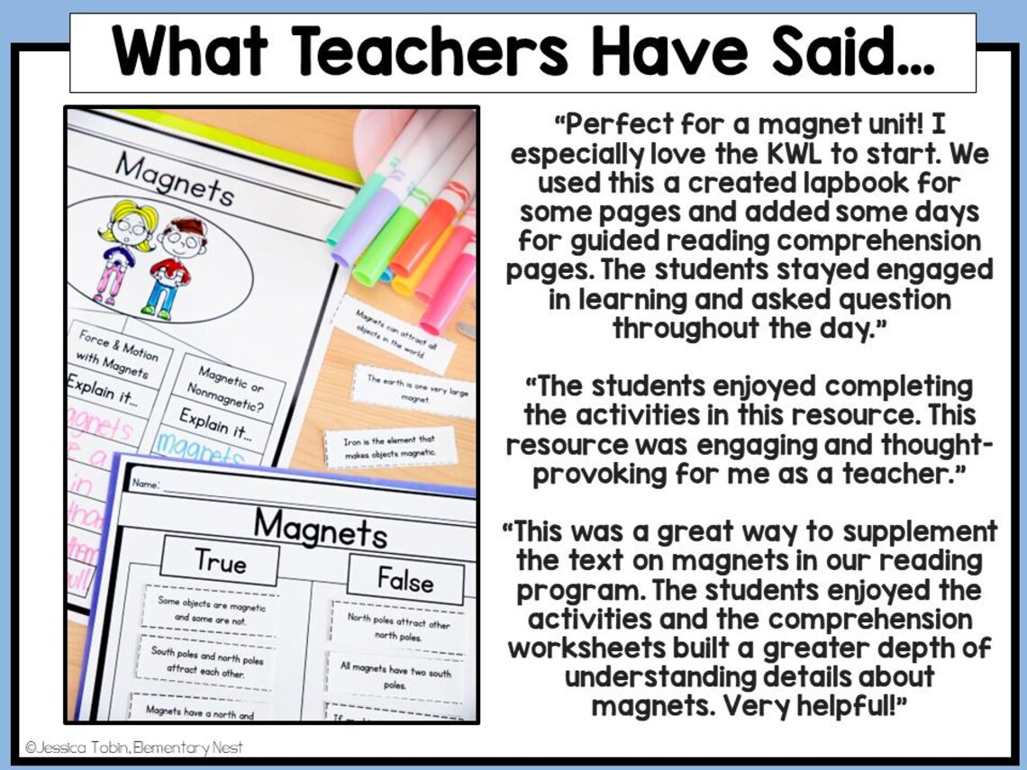 Magnets Unit and Magnetism Activities, Worksheets, and Reading Passages ...