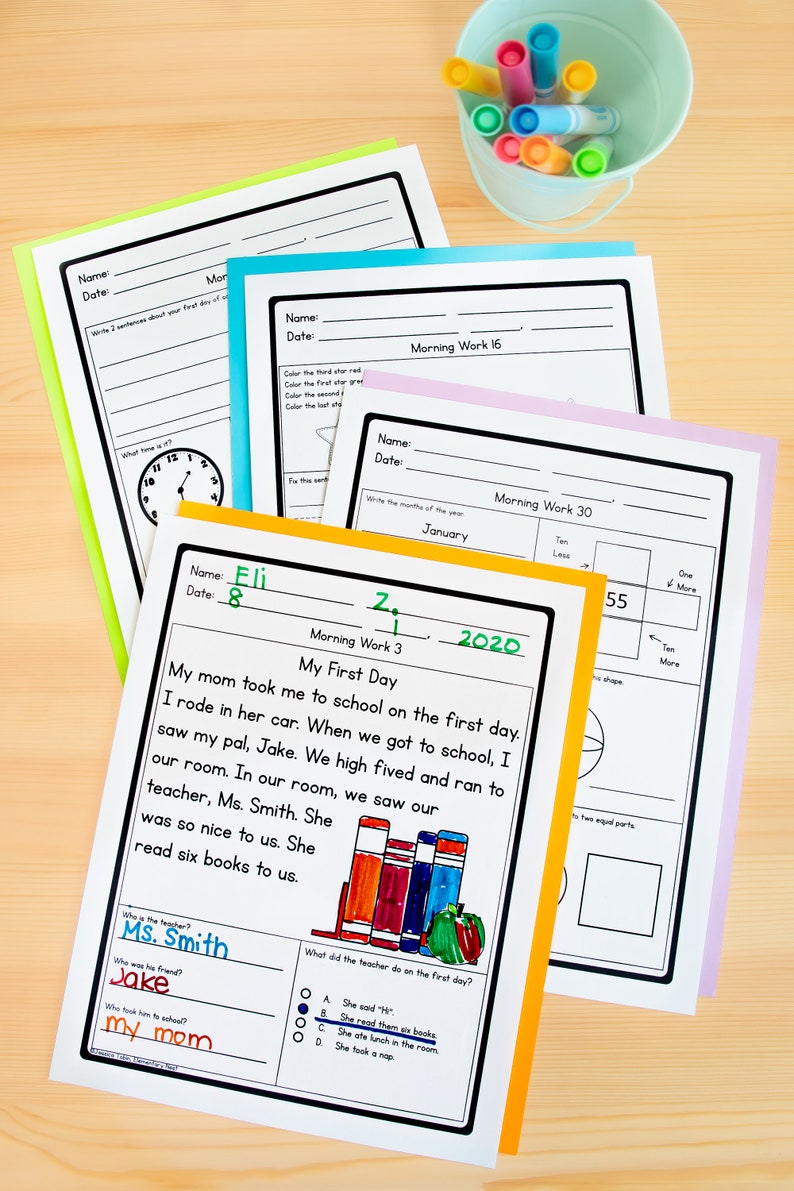 3rd Quarter 2nd Grade Morning Work - Math, Grammar, ELA Spiral Review ...