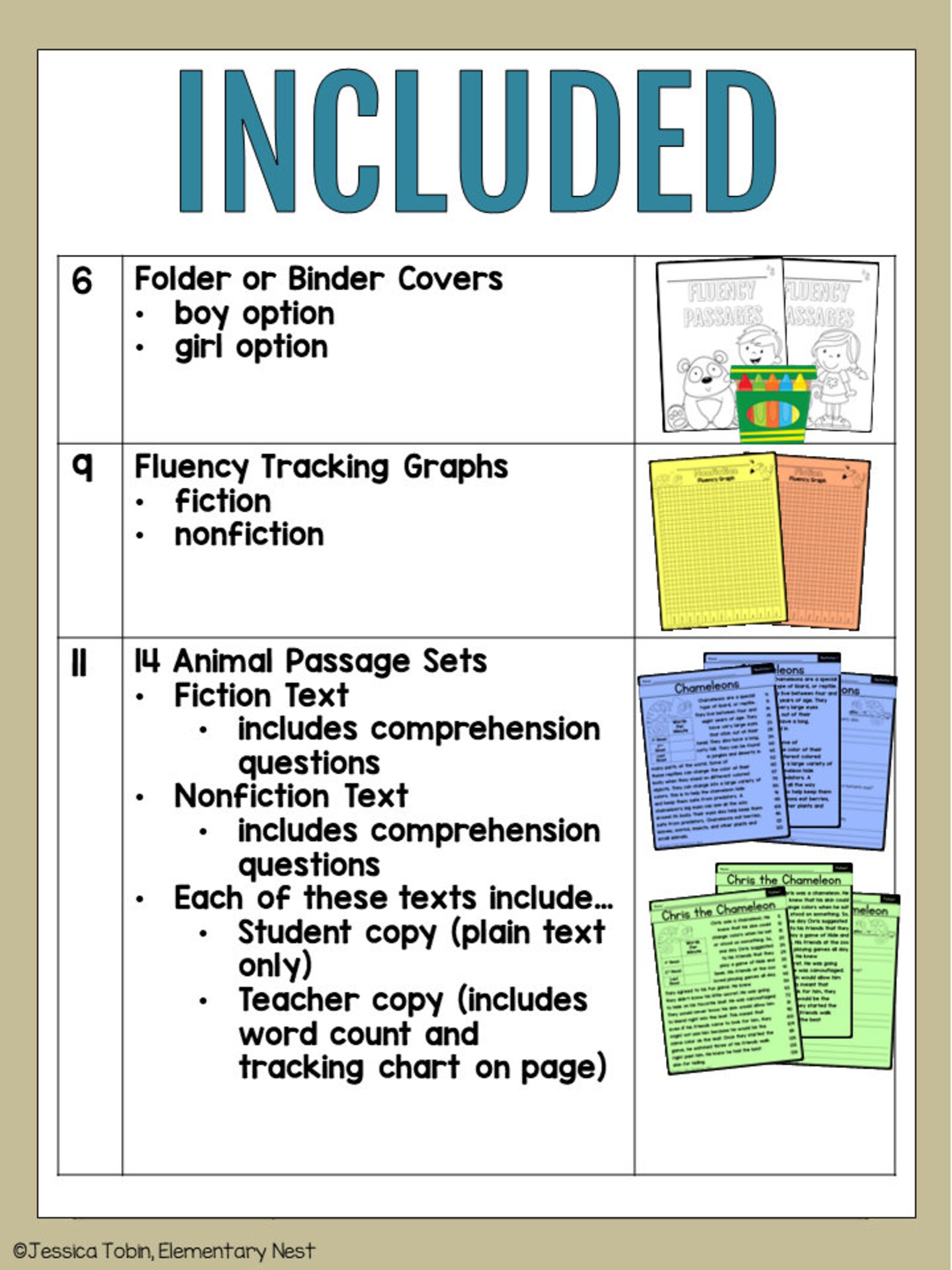 Animals Reading Fluency Passages With Comprehension & Reading Fluency ...