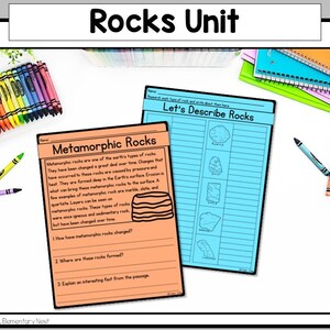 Rocks and Minerals Worksheets and Passages, Types of Rocks & Rock Cycle ...
