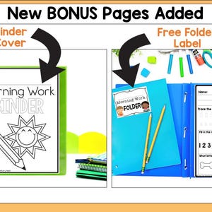 1st Quarter Kindergarten Morning Work Packet, Kinder Morning Work Set 1 ...