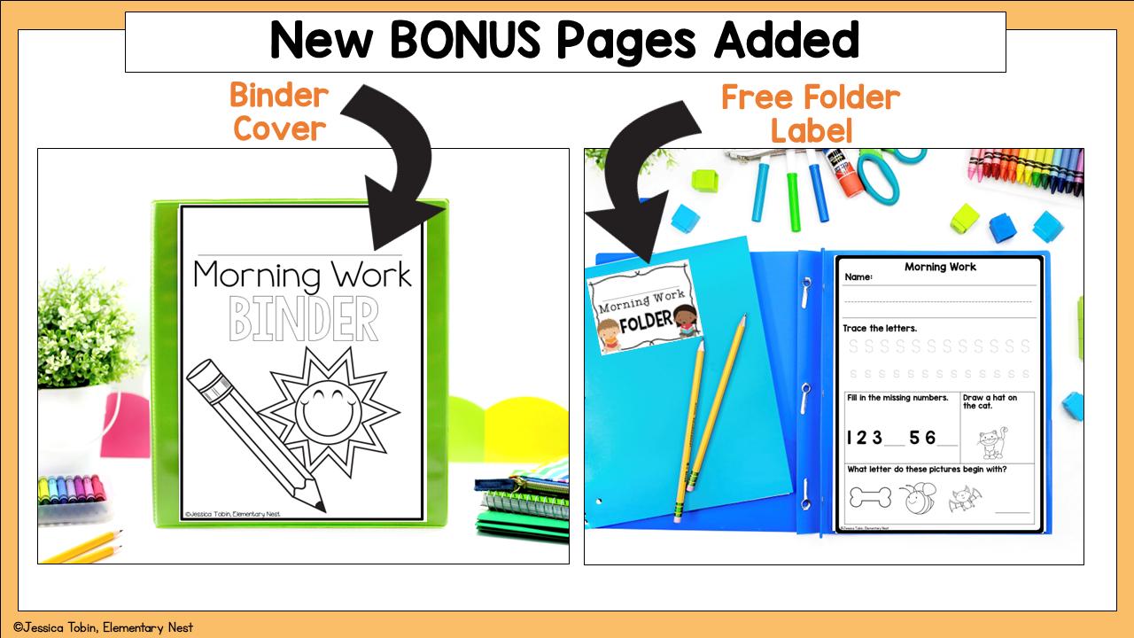 1st Quarter Kindergarten Morning Work Packet, Kinder Morning Work Set 1 ...