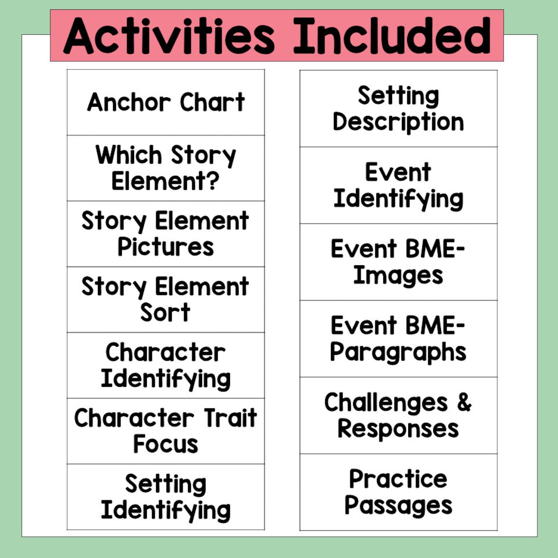 Story Elements Graphic Organizers Digital Resources Characters and ...