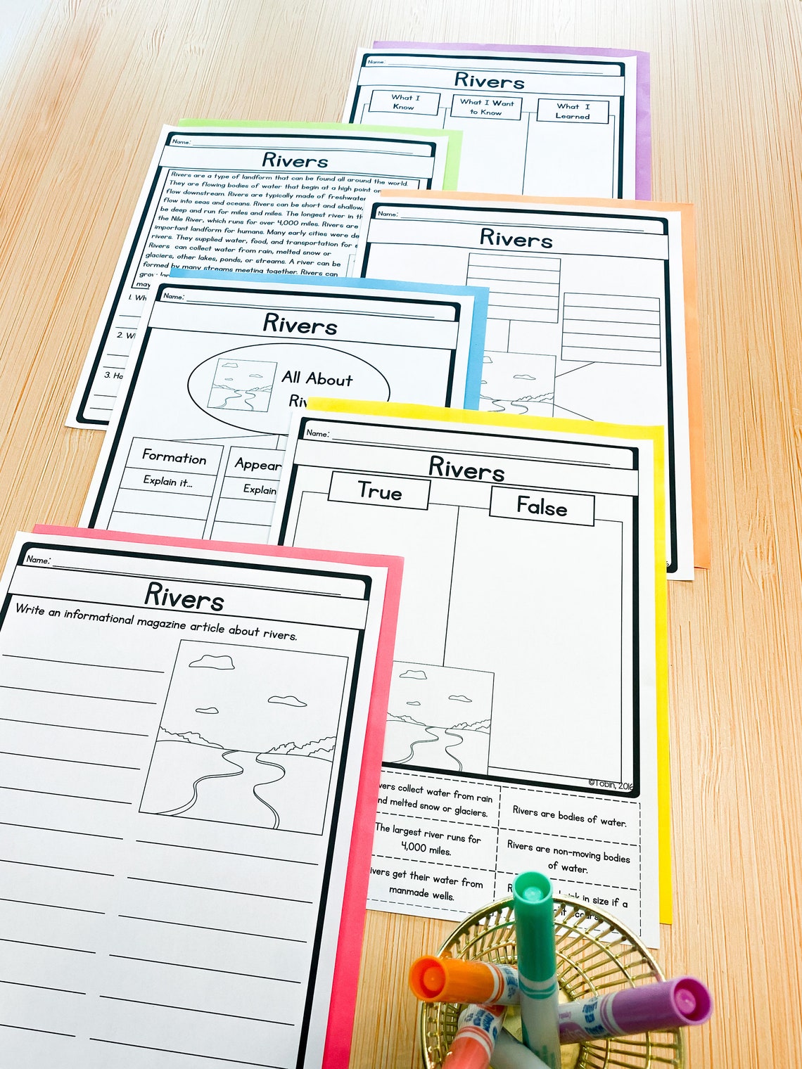 Landform Worksheets Activities and Reading 2nd and 3rd Grade Landforms ...