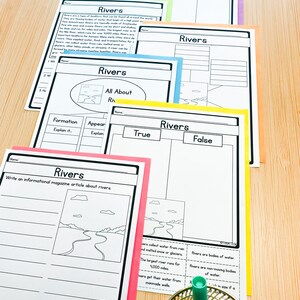 Landform Worksheets Activities and Reading 2nd and 3rd Grade Landforms ...