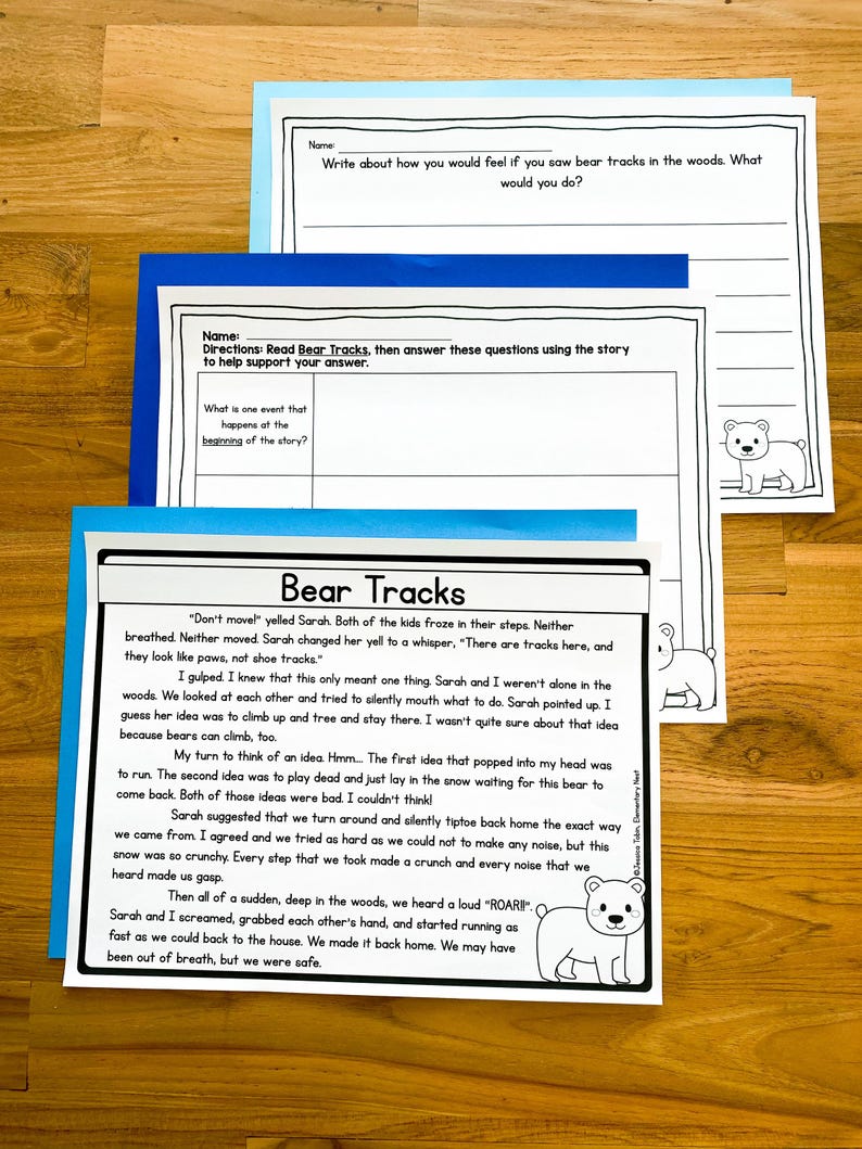 3rd & 2nd Grade Reading Comprehension Fiction Passages With ...