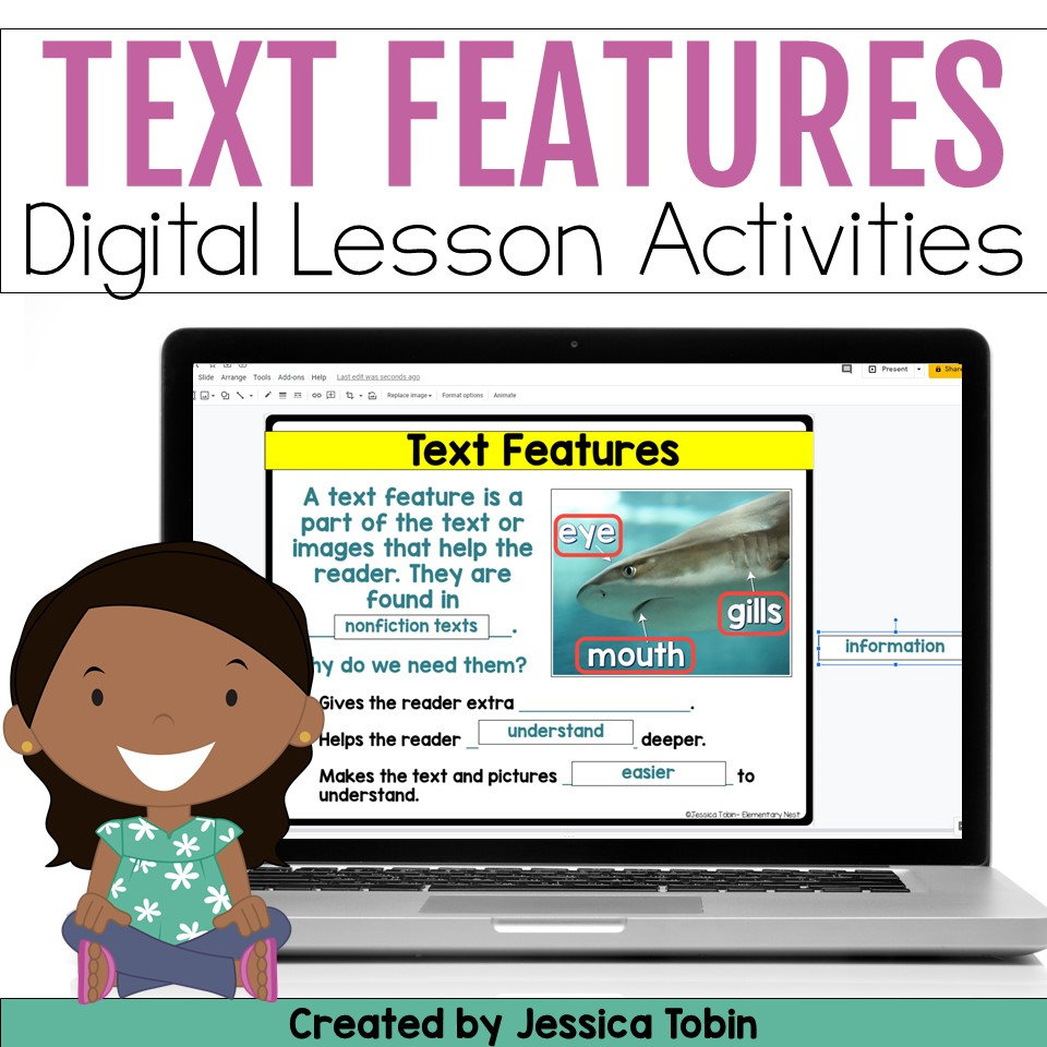 Nonfiction Text Features Digital Worksheets Digital Resources Google ...