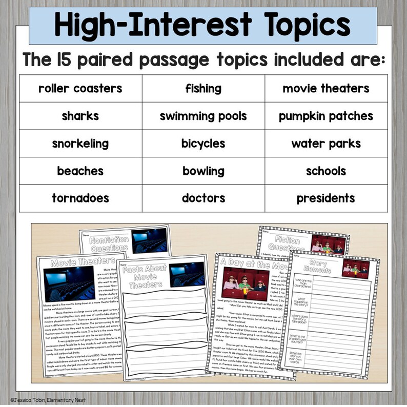 Reading Comprehension Passages and Questions 2nd 3rd Grade, Paired ...