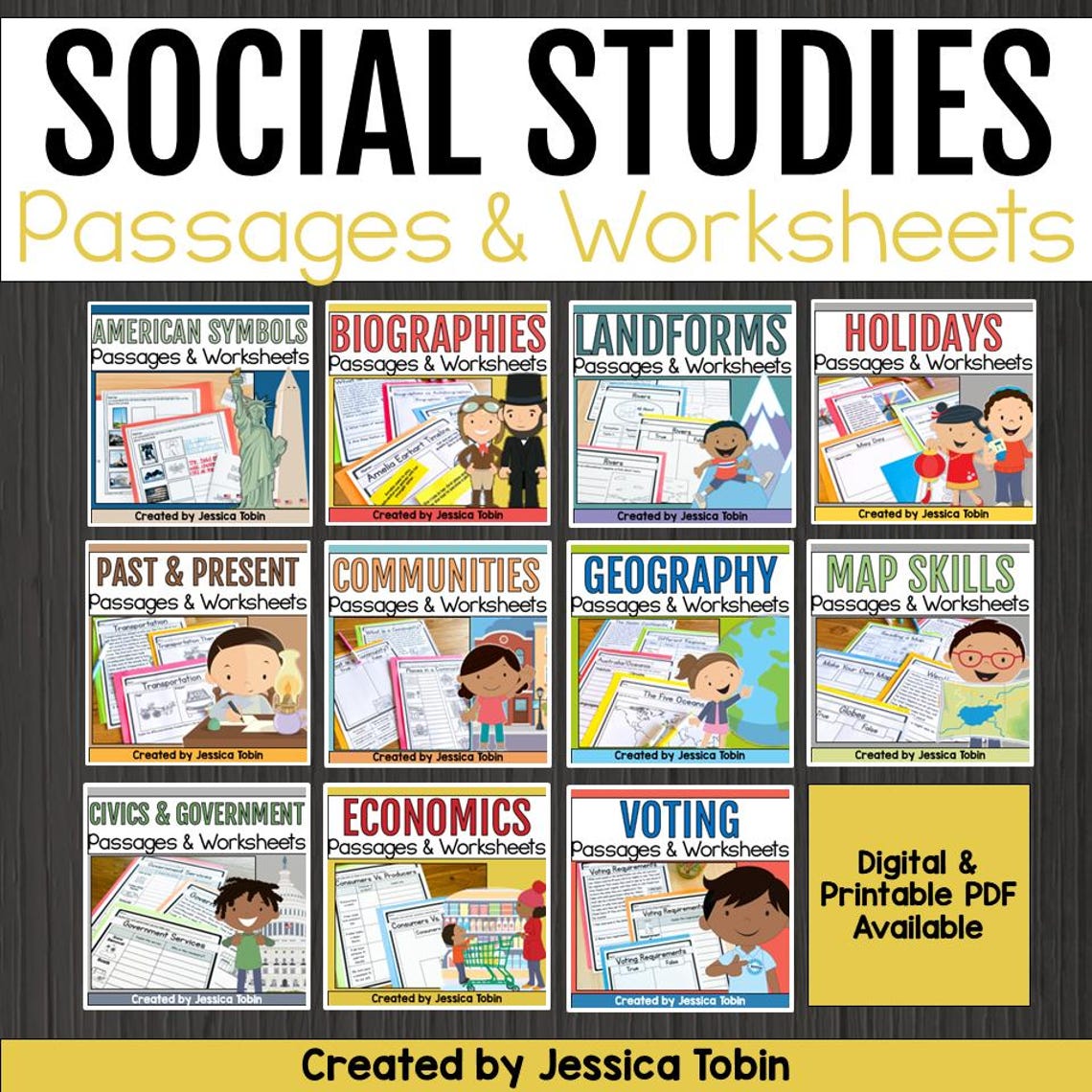 Social Studies Worksheets Social Studies Reading 2nd & 3rd Grade Social ...