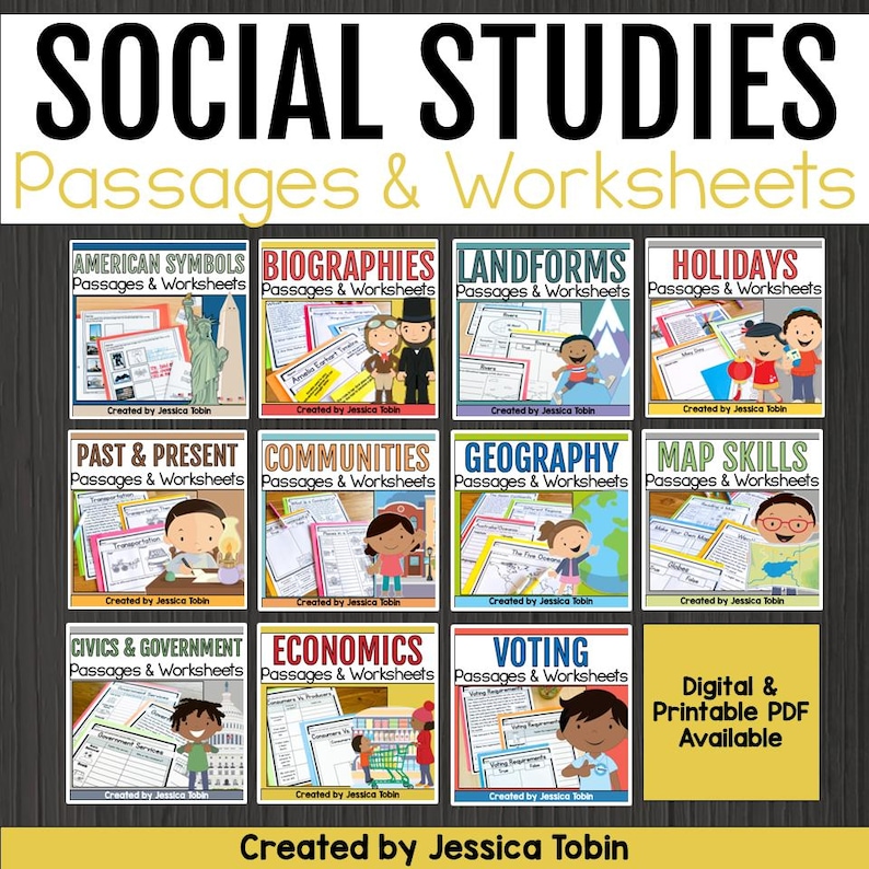 Social Studies Worksheets Social Studies Reading 2nd & 3rd Grade Social ...