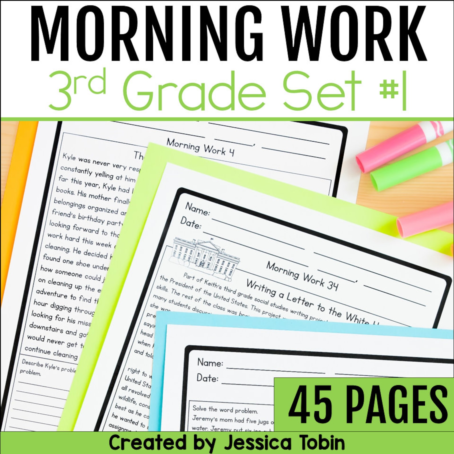 1st Quarter Morning Work 3rd Grade, 3rd Grade ELA Spiral Review, Math ...
