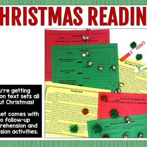 Christmas Reading Comprehension Passages With Writing Activities ...