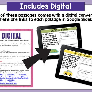 Decodable Readers Passages Science of Reading CVC Word Families Reading ...