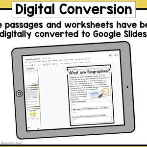 Biography Unit, Graphic Organizer, Reading Passages, Plus 16 ...