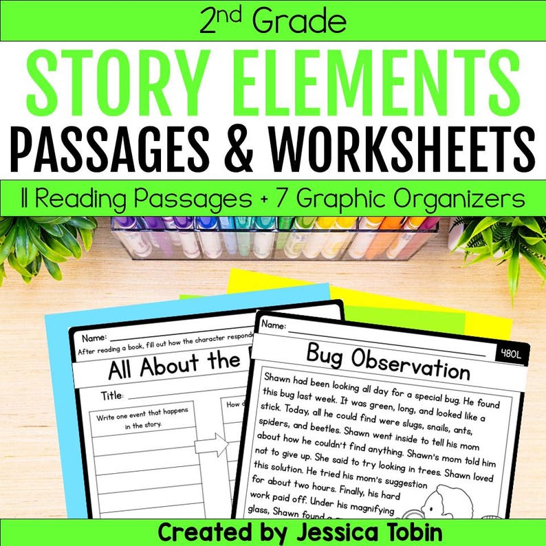 2nd Grade Reading Comprehension Passages: Story Elements Worksheets ...
