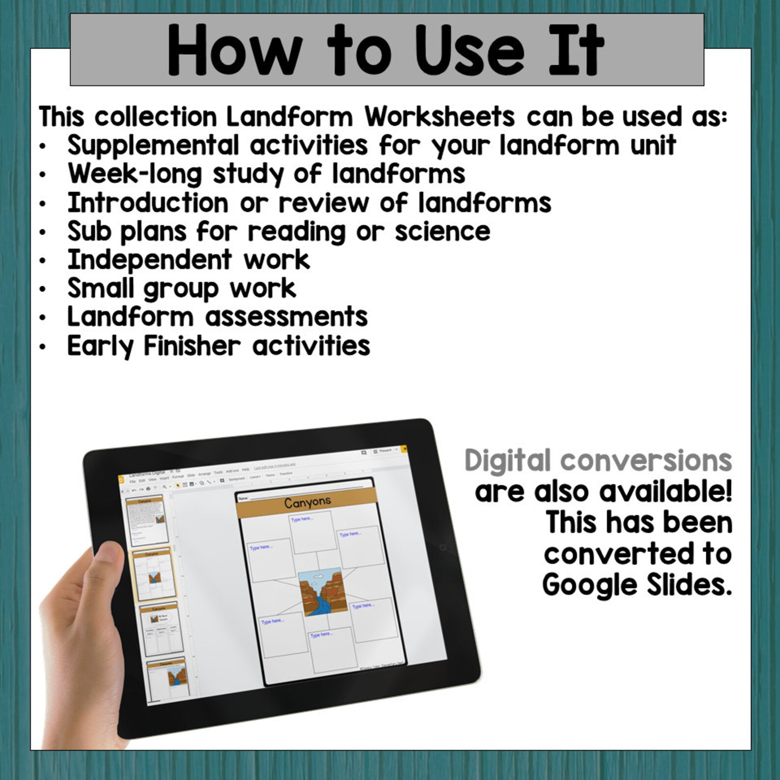 Landform Worksheets Activities and Reading 2nd and 3rd Grade Landforms ...