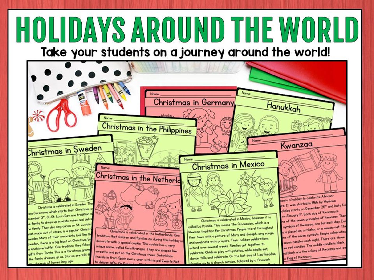 Christmas Around the World Passages - Winter Holidays Around the World ...