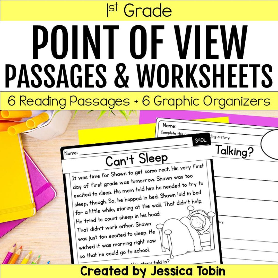 1st Grade Reading Comprehension Worksheets: Point of View Passages (PDF ...