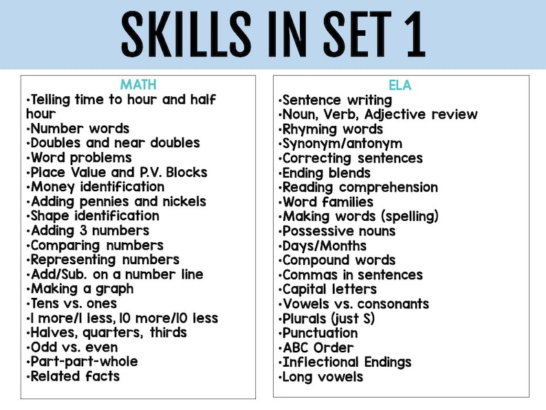 2nd Grade Morning Work - Math, Grammar, ELA Review Worksheets With ...